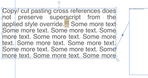 Copy Cut Pasting Cross References Does Not Preserve Superscript From The Applied Style Override