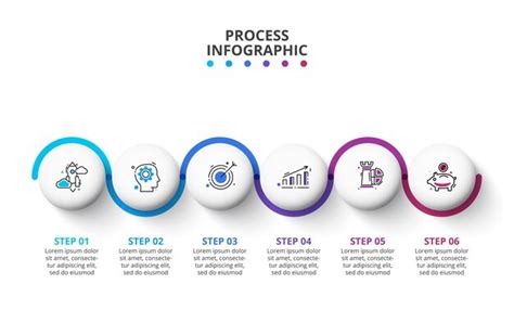 Premium Vector Vector Timeline Infographic Can Be Used For Process Diagram With 6 Options Or Steps