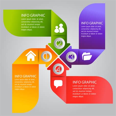 Colorful 4 Step Infographic 9844120 Vector Art At Vecteezy