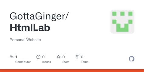 GitHub GottaGinger HtmlLab Personal Website