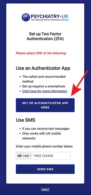 setting up an authenticator psychiatry uk