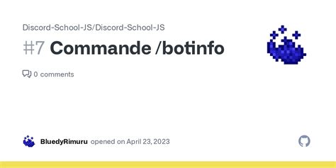 commande botinfo · issue 7 · discord school js discord school js · github