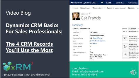 microsoft dynamics crm basics for sales professionals 4 sales records you ll use the most