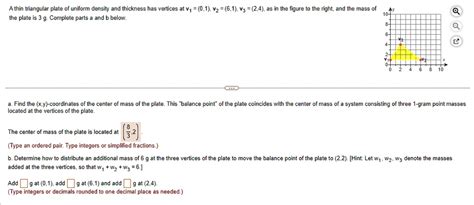 solved texts a thin triangular plate of uniform density and thickness