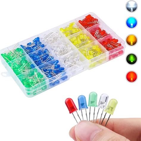 500pcs Led Light Emitting Diode Electronics Component Assortment Kit