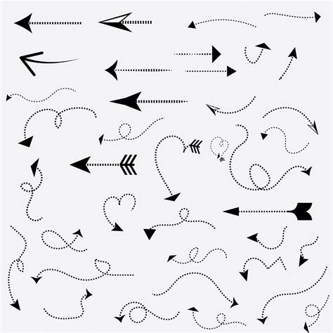 Premium Vector Set Arrow Icon Collection Different Arrows Sign Black Vector Arrows Vector