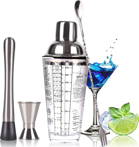 Cocktail Shaker Set14 Oz Glass Mixing Cup With