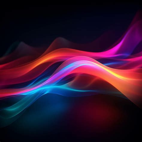Vibrant Gradient Waves Abstract Background Collection Premium Ai Generated Image