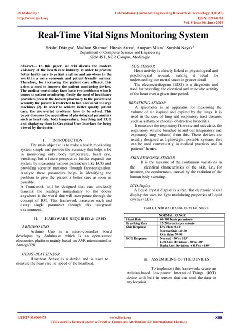Pdf Real Time Vital Signs Monitoring System