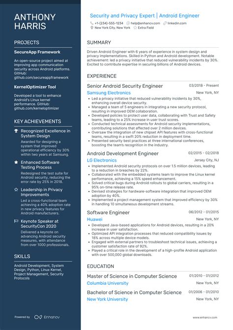 21 Android Developer Resume Examples And Guide For 2025