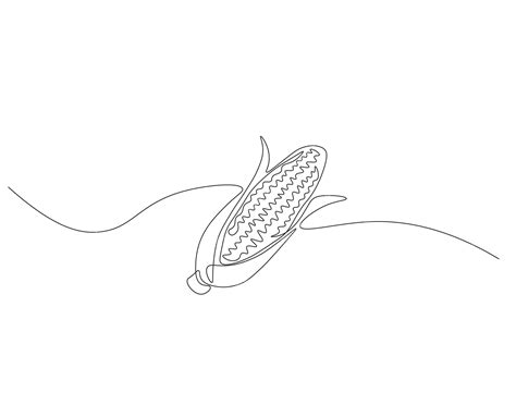 Premium Vector Continuous One Line Drawing Of Corn Crop For Farm One