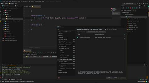 Nodejs Table Names Not Resolving In Webstorm Stack Overflow