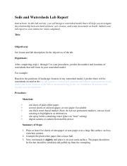 Exploring Soil Erosion And Water Movement Watershed Model Lab Course Hero