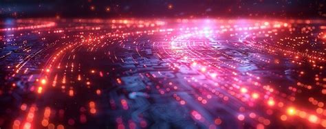 Premium Photo Abstract Neon Lights Representing Data Flow Background