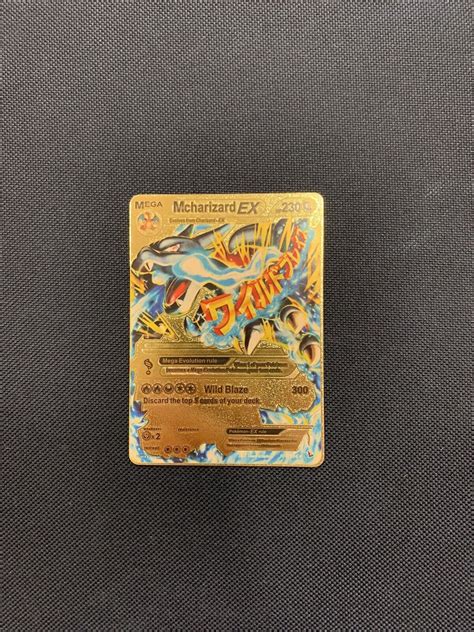 Pokemon Mega M Charizard EX Gold Foil Custom Card Values MAVIN