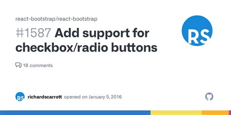 Add Support For Checkbox Radio Buttons Issue React Bootstrap React Bootstrap GitHub