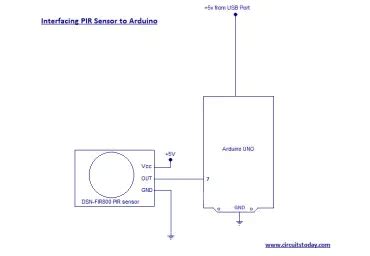 Interface Pir Sensor To Arduino Motion Sensor Detector