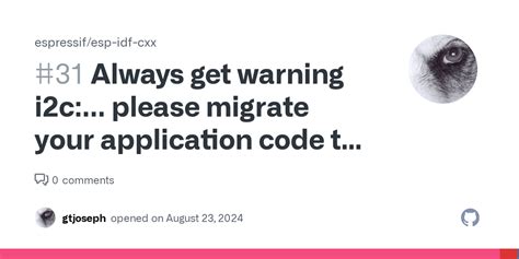 always get warning i2c please migrate your application code to