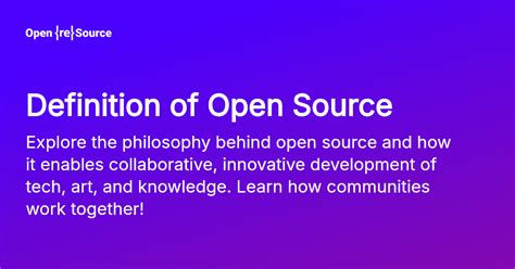 Definition Of Open Source Open Re Source