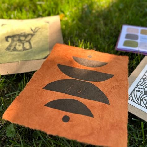 Linocut Abstract Art Etsy