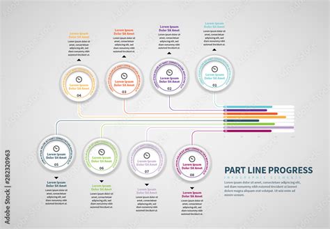 Progress Bar Chart With Details Stock Template Adobe Stock