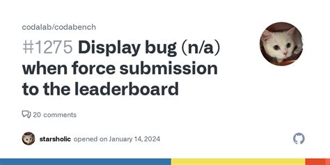 Display Bug Na When Force Submission To The Leaderboard · Issue