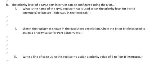 B The Priority Level Of A Gpio Port Interrupt Can Be