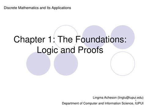 Ppt Chapter 1 The Foundations Logic And Proofs Powerpoint