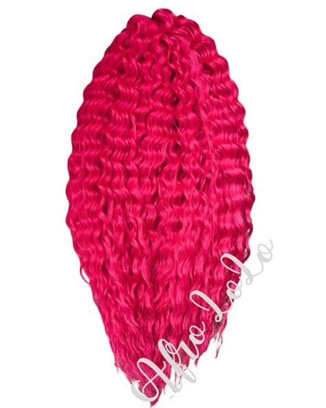 Crochet Hair Ariel Pink Neon G Afro Lolo