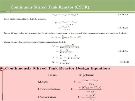 Reactor Continuous Stirred Tank Reactor Cstr Pptx