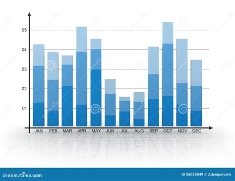 Histogramme Bleu Illustration Stock Illustration Du Document 56088049