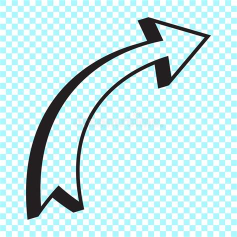 Curved Arrow Shape Vector Illustration Stock Vector Illustration Of