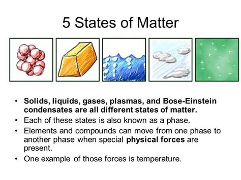What Are The 5 Phases Of Matter Brainly