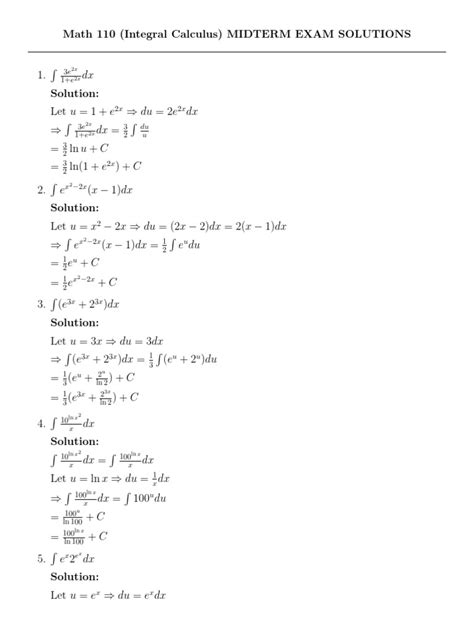 Math 110 Midterm Exam Solutions Pdf Arithmetic Mathematical Objects