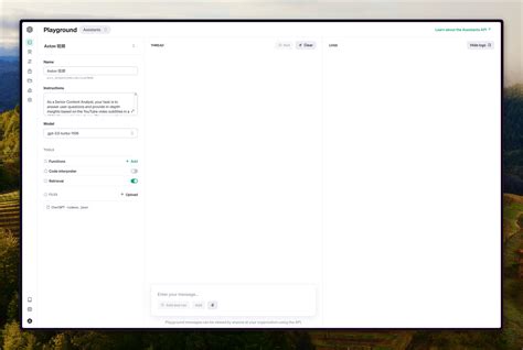 如何在 Openai Playground 中使用 Assistants Api 以及创建 Gpts