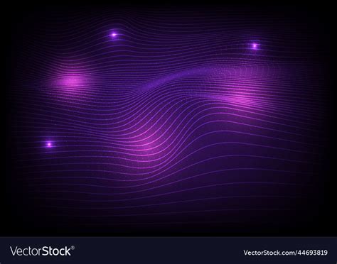 Abstract Dynamic Wave Lines And Dots Background Vector Image