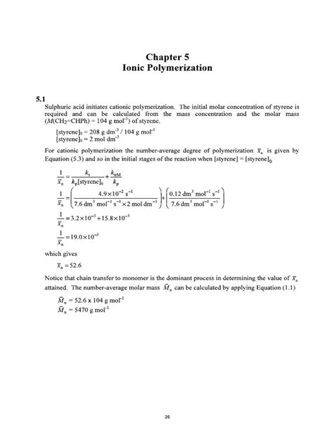 Introduction To Polymers 3rd Edition Solution Ch 5 1 Pdf