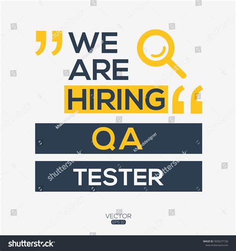 Hire Qa Tester Images Stock Photos Vectors Shutterstock