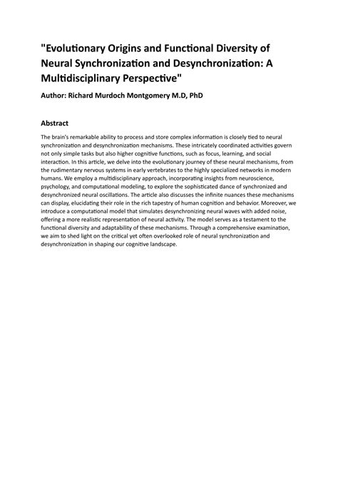 Pdf Evolutionary Origins And Functional Diversity Of Neural