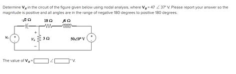 solved determine vx in the circuit of the figure given below