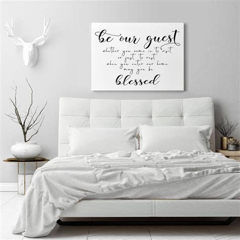 Be Our Guest Guest Room Decor Guest Room Wall Art Quote Print