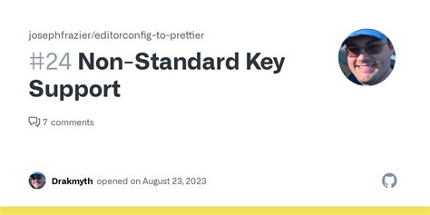 Non Standard Key Support · Issue 24 · Josephfraziereditorconfig To Prettier · Github