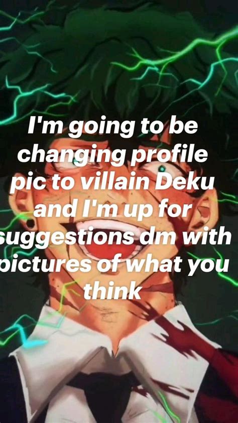 Villain Deku Villain Deku Villain Thinking Of You