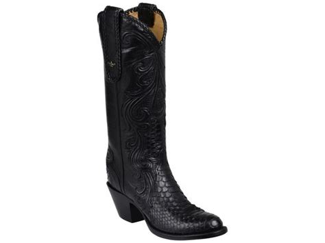 Stylish Black Python Boots For Women