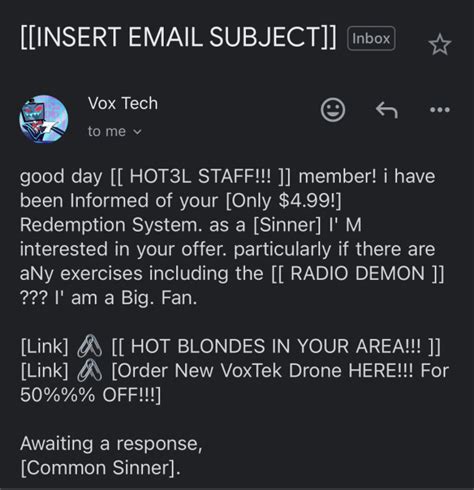 voxmail au on tumblr [[insert email subject]] [ x x next ] x