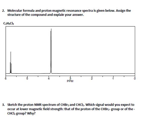 Solved 2 Molecular Formula And Proton Magnetic Resonance
