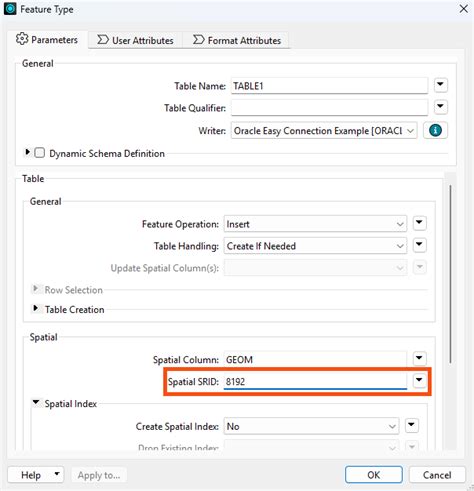 oracle coordinate system support fme support center