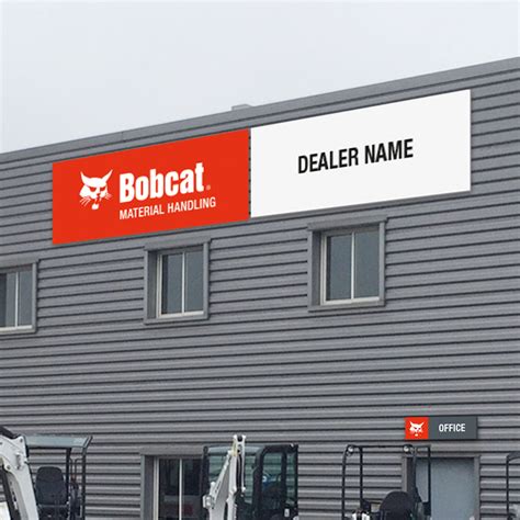 Building Logo Material Handling Debond Panel Bobcat Dealer Signage