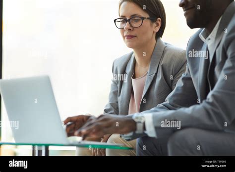 Analyzing Sales Statistics On Laptop Stock Photo Alamy