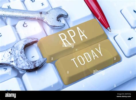 Conceptual Display Rpa Business Overview Robotic Process Automation Form Business Process